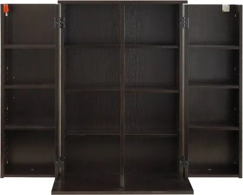 Úložná skříňka na média, 4patrový organizér na DVD VEVOR – 610 × 368 × 846 mm
