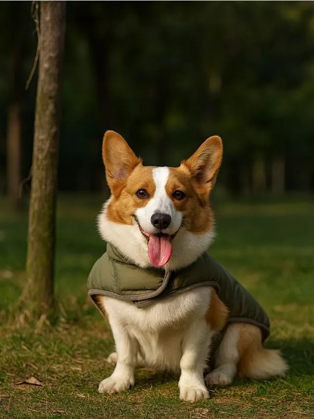 Sinsay - Prošívaný obleček pro psa - khaki