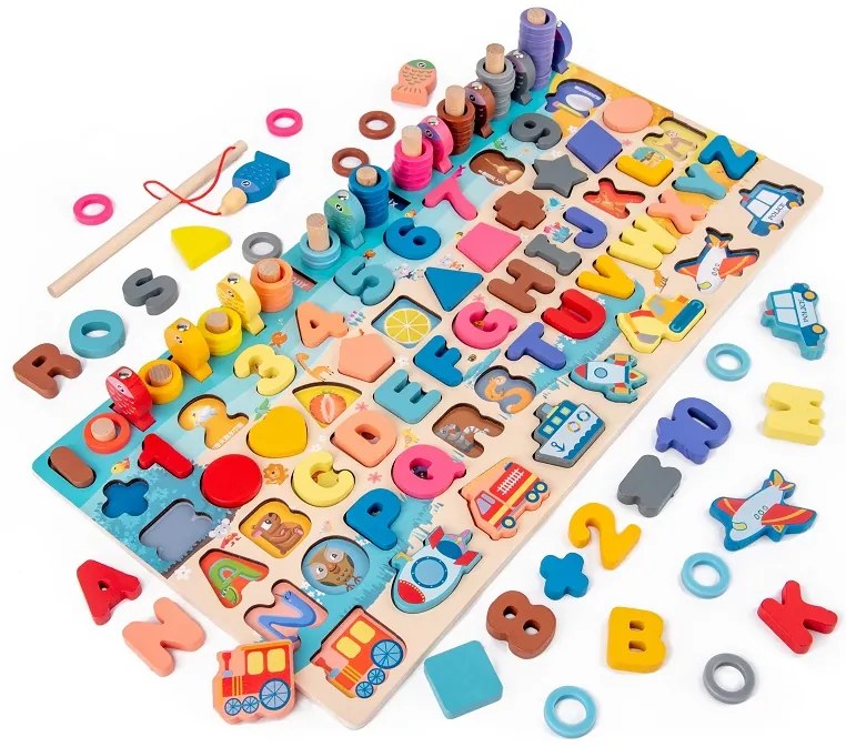 2Kids Toys Multifunkční deska vkládačka 6 v 1