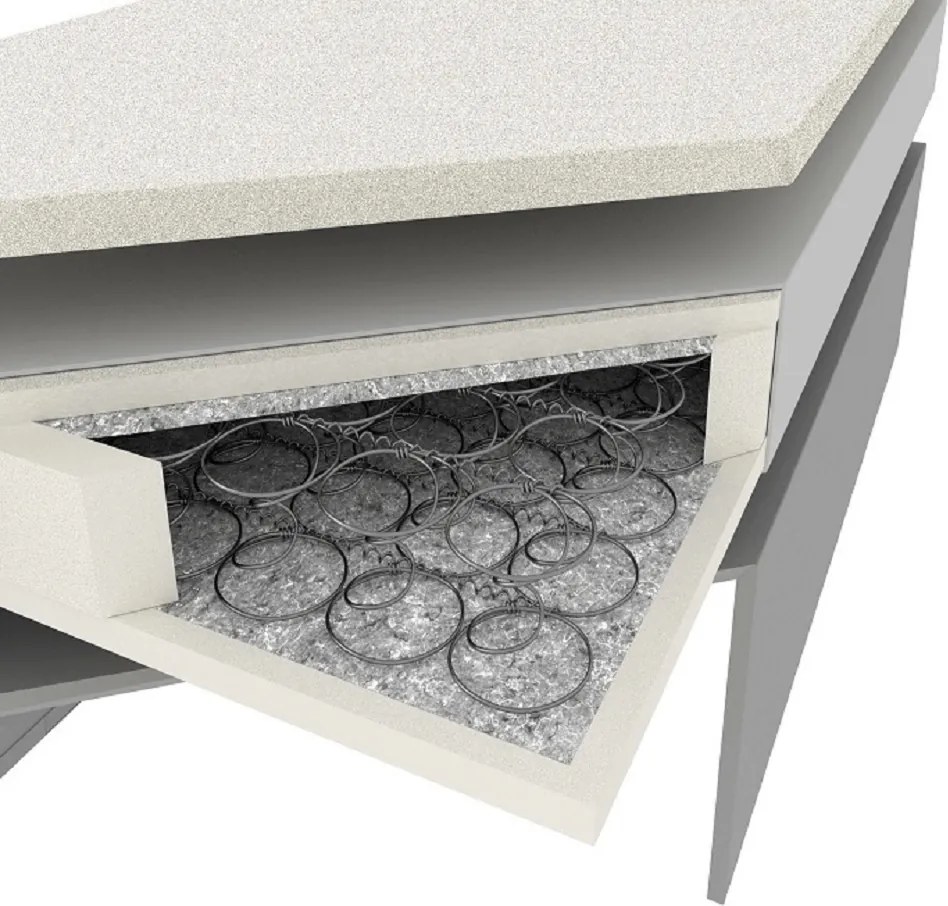 Postel boxspring, krémová, 160x200, DORMAN