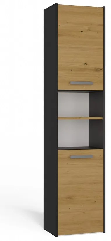 Koupelnová skříňka S40 Antracit + dub artisan