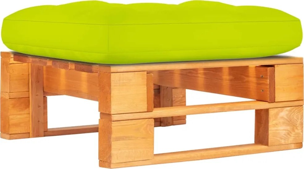 vidaXL Zahradní taburet z palet zeleně impregnované borové dřevo [3066424] Barva: Zelená, Barva dřeva: Šedá