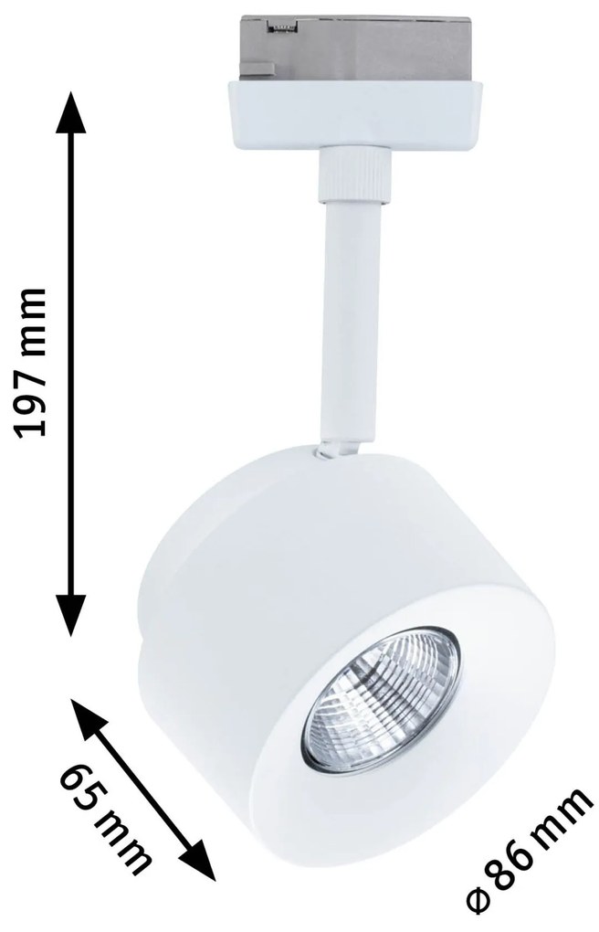Paulmann 94893 Pane spot pro Urail system, LED 7,4W 3000K, signální bílá