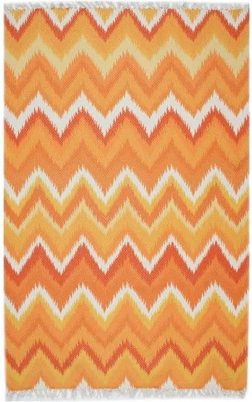 Oranžový koberec Eco Rugs Tribe, 120 x 180 cm