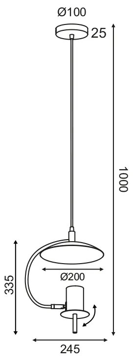 ACA DECOR Závěsné stropní svítidlo PARACHUTE max. 1x 35W/GU10/230V/IP20, bílé