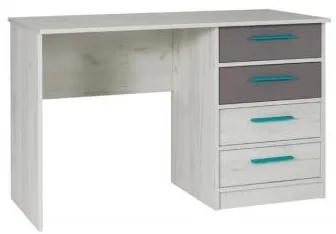 Psací stůl REST R06 Maridex 120/75/60 barevné provedení: craft bílý/šedá//šedé úchyty