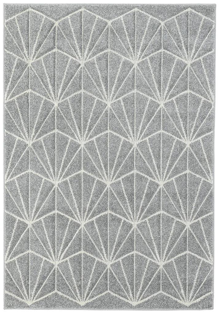 Koberce Breno Kusový koberec PORTLAND 750/RT4N, Šedá, Vícebarevné, 67 x 120 cm