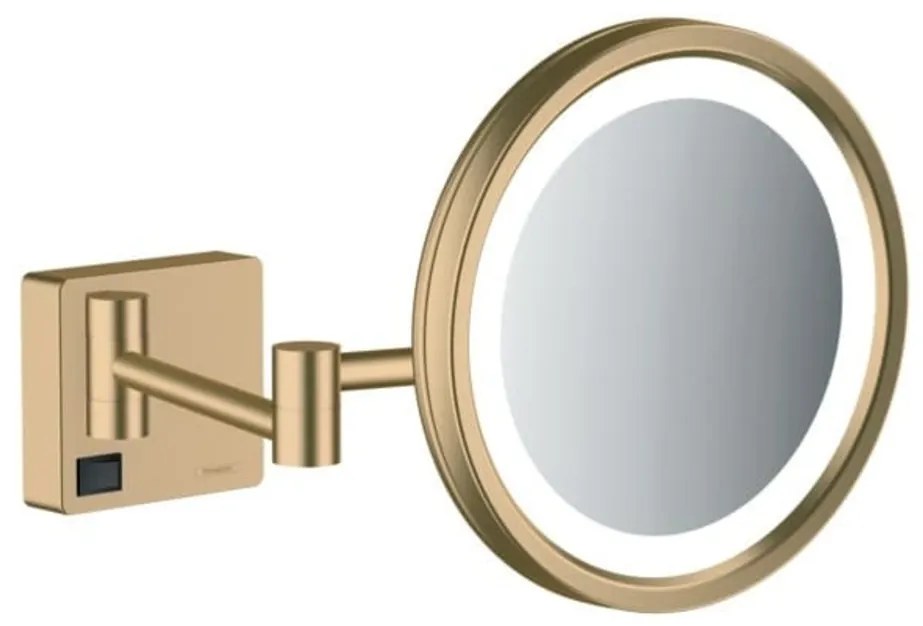 Kosmetické zrcátko Hansgrohe AddStoris sklopné kartáčovaný bronz 41790140