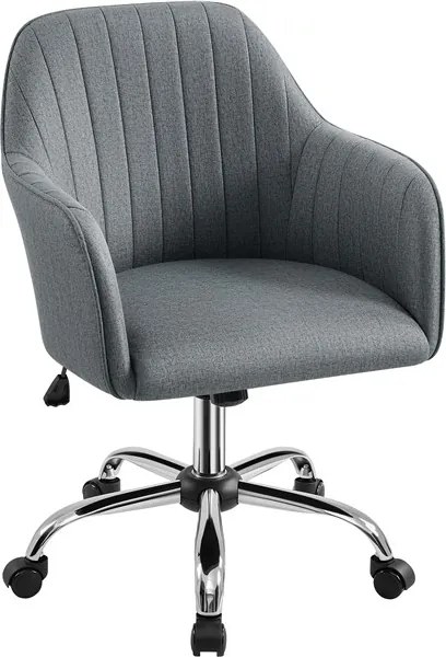 Kancelářská židle Yaheetech – tmavě šedá, 60 cm (šířka) × 61 cm (hloubka) × 83 cm – 92,5 cm (výška) (267660313202)