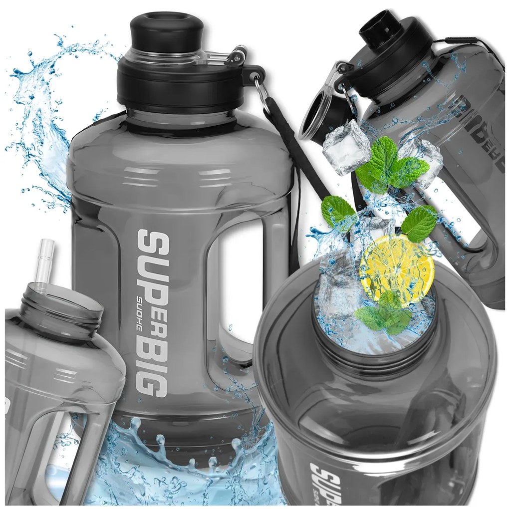 Camerazar Sportovní láhev TRESSARI 1600 ml BPA FREE TRITAN pro hydrataci a sportovní aktivity
