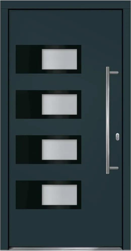 vidaXL Vchodové dveře antracitové 100 x 200 cm hliník a PVC [3157068]