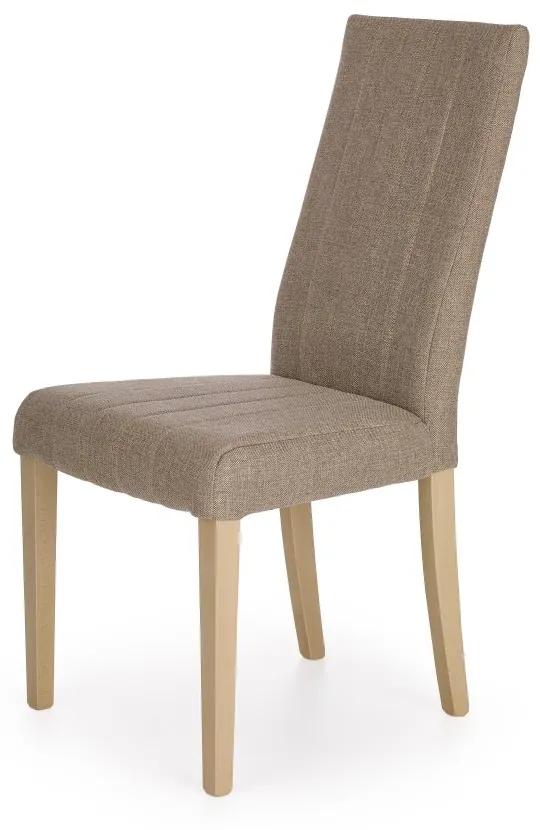 Jídelní židle DIEGO – masiv, látka, více barev Bílá / šedá