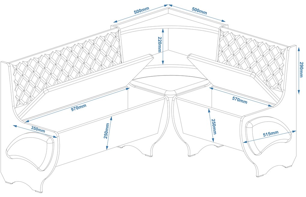 Rohová lavice MILORD