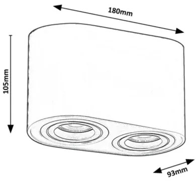 Rabalux 2052 - Bodové svítidlo KOBALD 2xGU10/42W/230V bílá