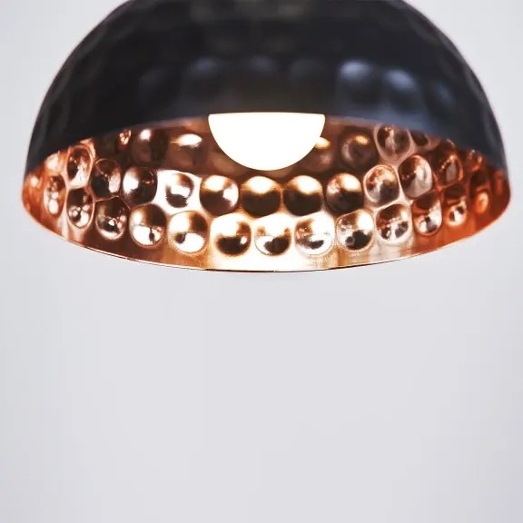 Designový lustr Jim černá/měděná