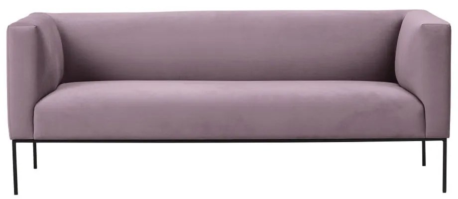 Půdrově růžová sametová pohovka Windsor & Co Sofas Neptune, 195 cm