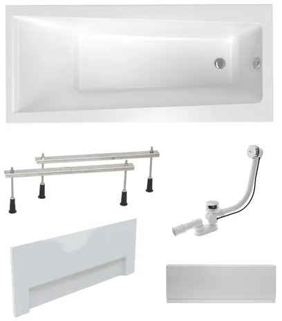 Obdélníková vana Laguna Idea Plus 160x75 cm akrylát levá i pravá SIKOID1600ANP