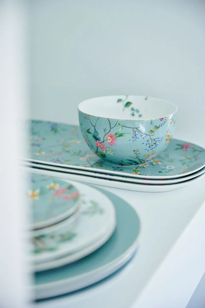 Pip Studio Jolie Flowers Blue, miska ∅12cm, modrý