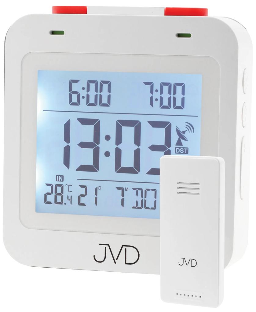 JVD Bílý design digitální rádiem řízený budík JVD RB3552.1