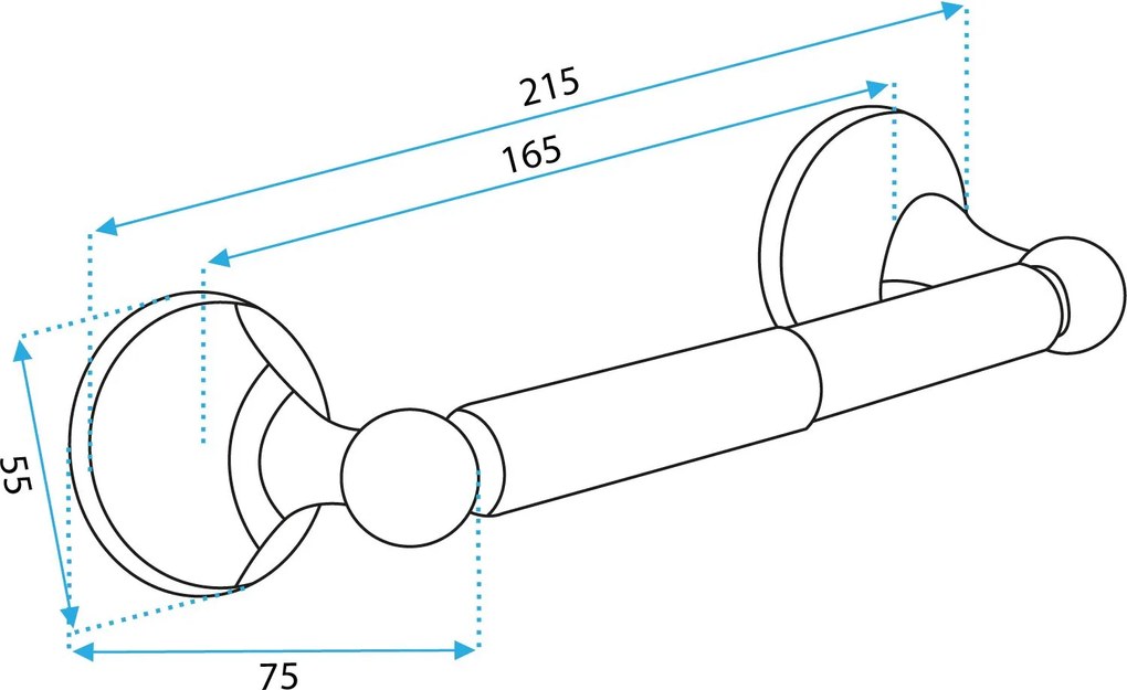 Tutumi Tutumi, držák na toaletní papír 332869A, černá matná, REA-06925