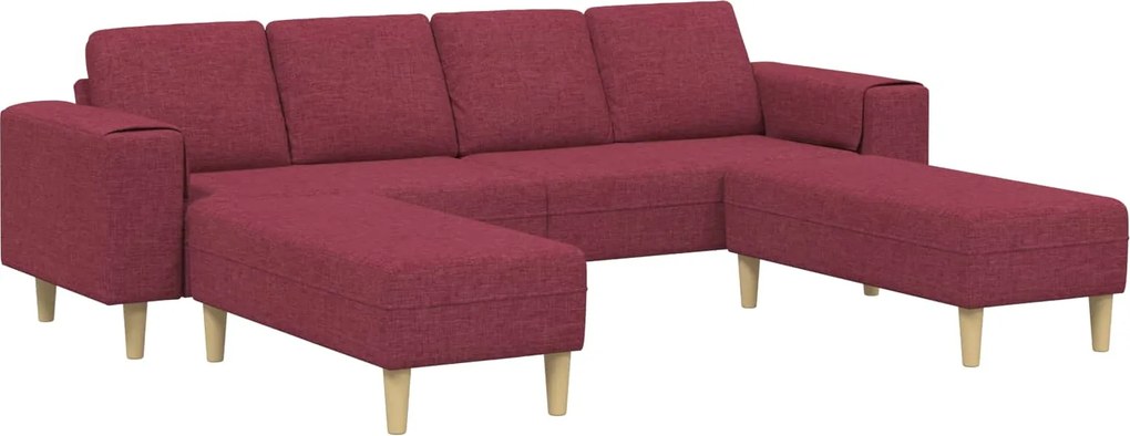 Pohovka do obývacího pokoje 3 ks Víno Červené Polyester 3335115