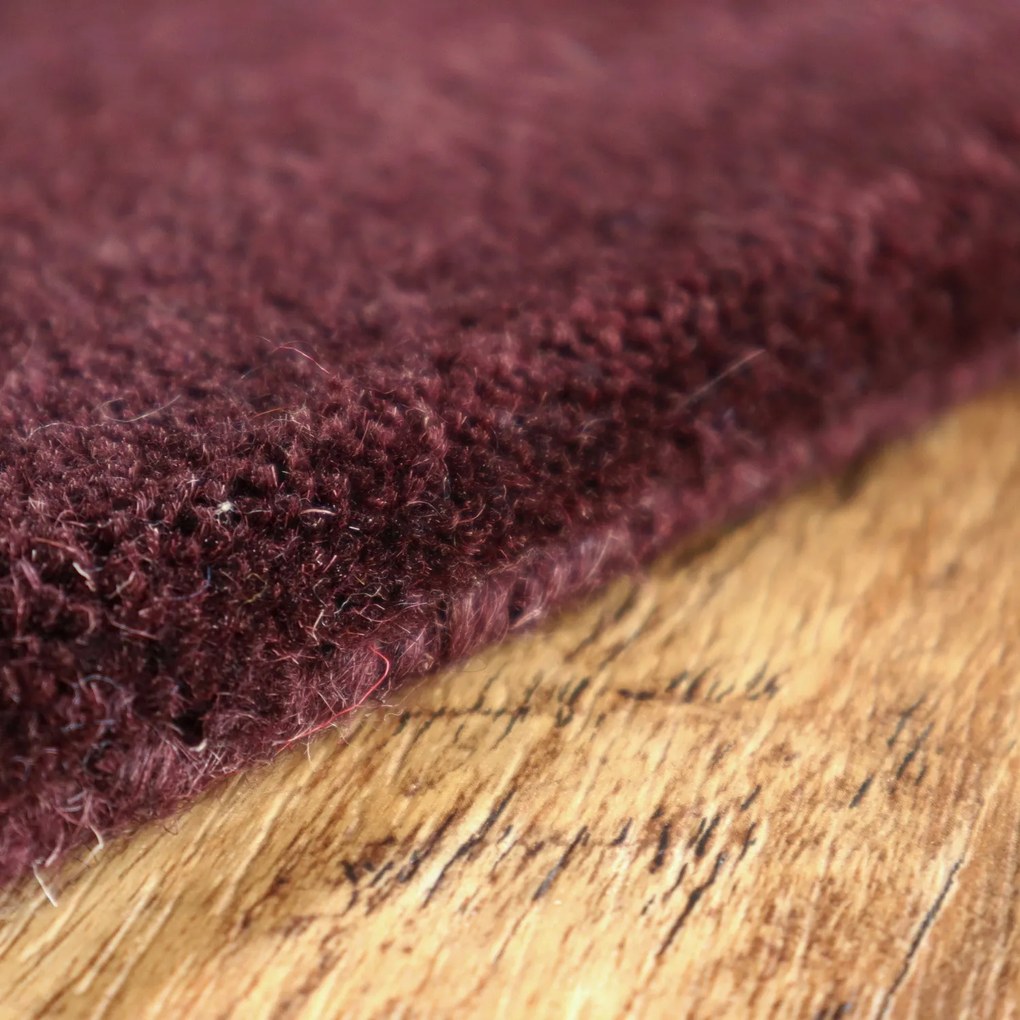 Asra, Ručně všívaný kusový koberec Asra wool tm. fialová, 120x170, fialová, ložnice