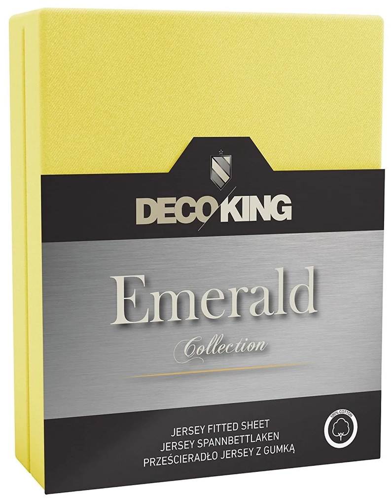 Jersey prostěradlo DecoKing Emerald žluté