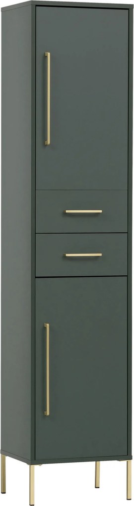 XXXLutz VYSOKÁ SKŘÍŇ, lesní zelená, 40,5/184,3/33,1 cm Stylife - Koupelnové série - 000865012913