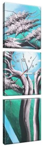 Tištěný obraz s hodinami Mohutný strom o půlnoci 30x90cm ZP4069A_3V