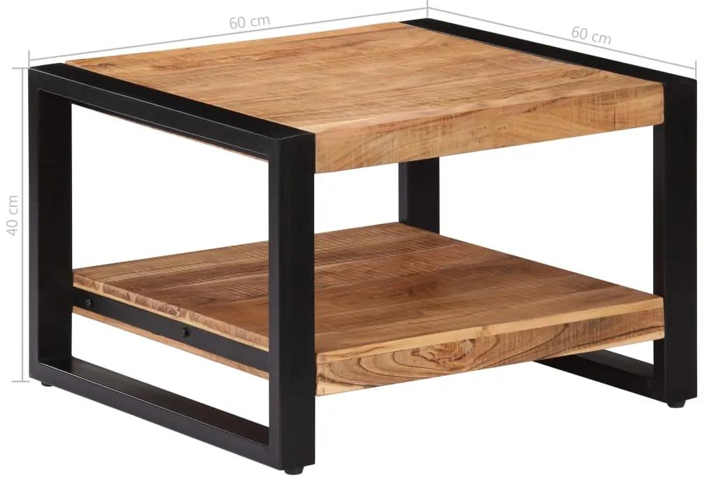 Konferenční stolek - masivní akáciové dřevo | 60x60x40 cm