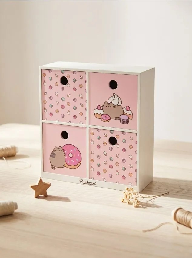 Sinsay - Dětská skříňka se zásuvkami Pusheen - pastelová růžová