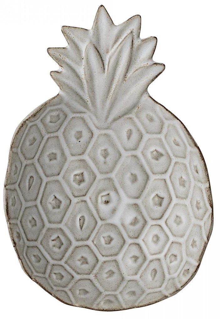 Bloomingville Mini tácek Pineapple, bílá barva, keramika