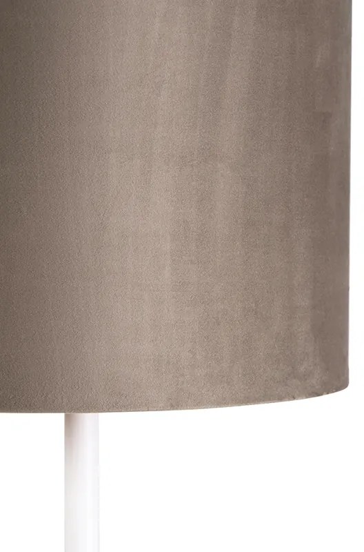 Lampa na krmení bílá s tupým odstínem a zlatým vnitřkem 40 cm - Simplo