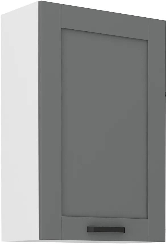 STL 60 cm skříňka horní jednodveřová LUNA (výška 90 cm) Barevné provedení LUNA: Bílá / Jílově šedá