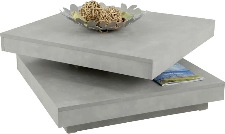 Polohovatelný konferenční stolek Ben, šedý beton