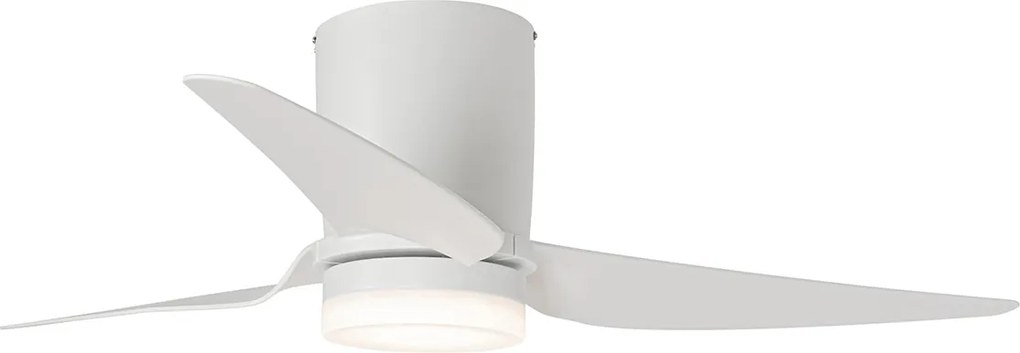 Stropní ventilátor bílý 123 cm vč. LED stmívatelný s dálkovým ovládáním - Patty