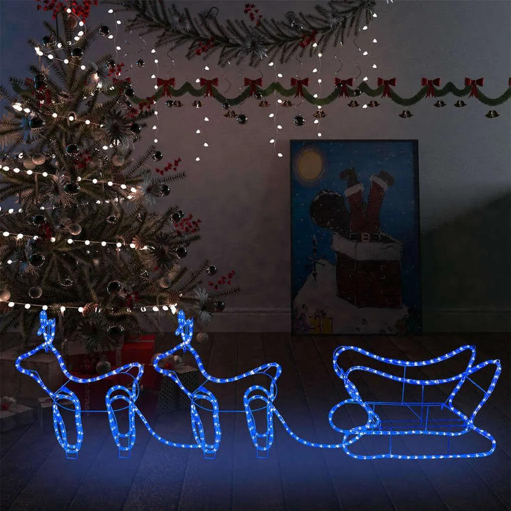 vidaXL Vánoční dekorace sobi a sáně venkovní 576 LED diod [329812] Barva: Vícebarevný