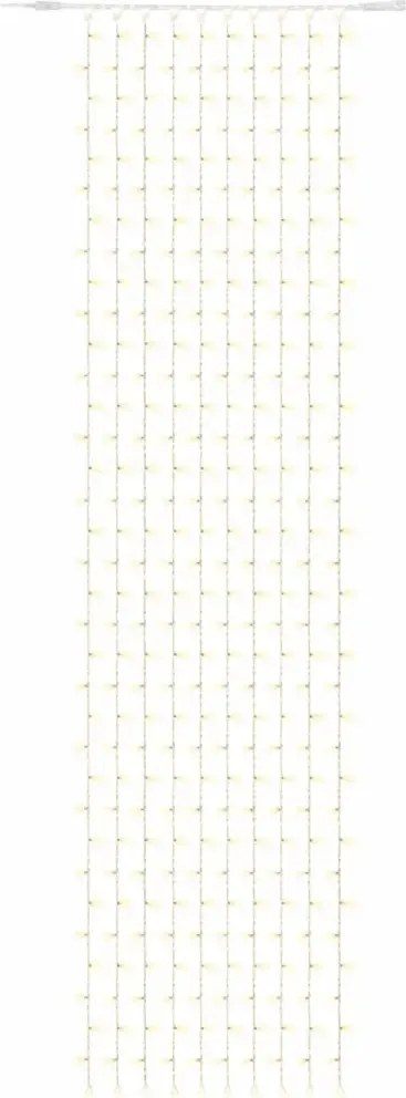 Easy Fix LED světelný závěs venkovní, 100 × 1200 cm, teple bílá s FLASH, 1200 diod, bílý kabel, IP67, prodlužovací