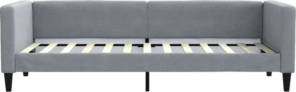 Válenda s přistýlkou a zásuvkami světle šedá 80 x 200 cm textil 3196609