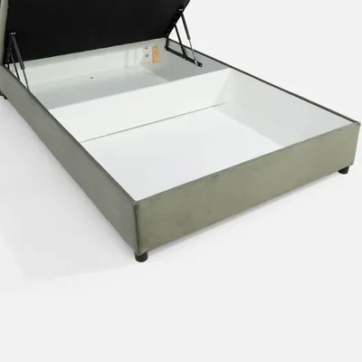 Postel boxspring zelená LAURITA 120x200 cm