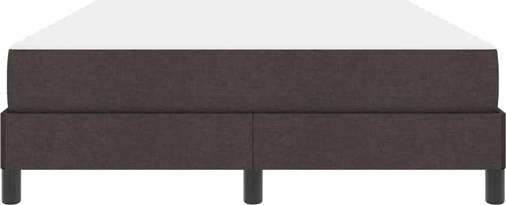 Postel s boxspringem Tmavě hnědá 140 x 190 cm textil 3398489