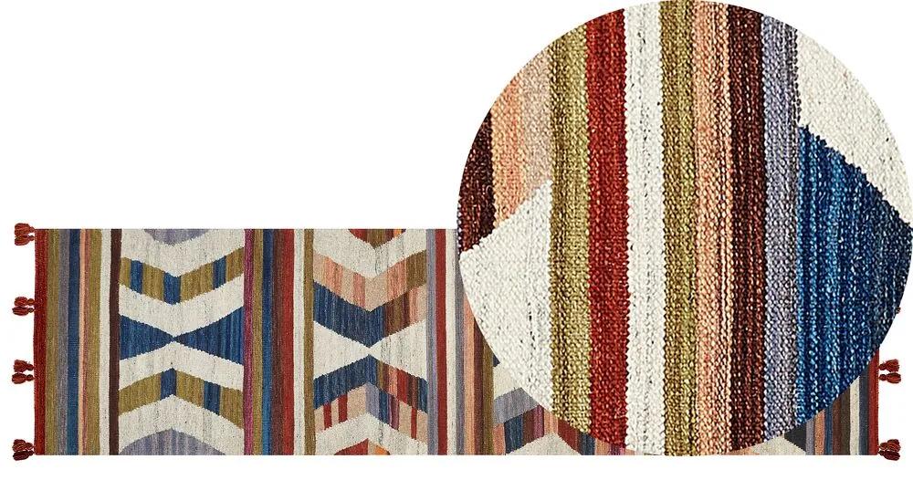 Kelimový koberec 80 x 300 cm vícebarevný MRGASHAT Beliani