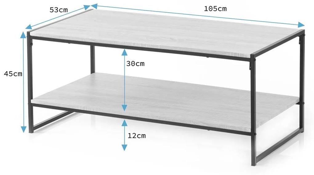 Konferenční stolek COXE dub/černý