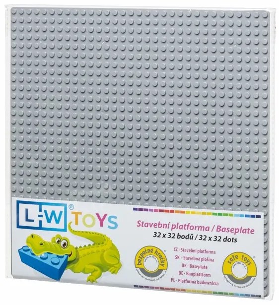 L-W Toys Základová deska 32x32 světle šedá