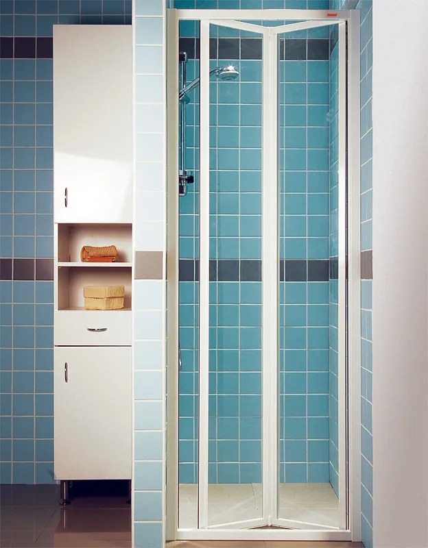 Sprchové dveře zalamovací 70 cm bílé (SDZ2-70 TRANSPARENT) Ravak