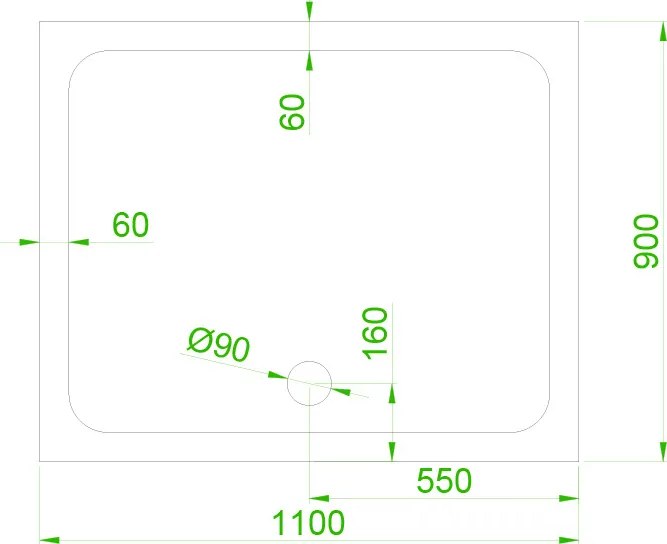 BPS-koupelny Posuvné sprchové dveře HYD-PD03C 110 chrom/transparent pro instalaci do niky + vanička HYD-OSV-ST04B 110x90 černá