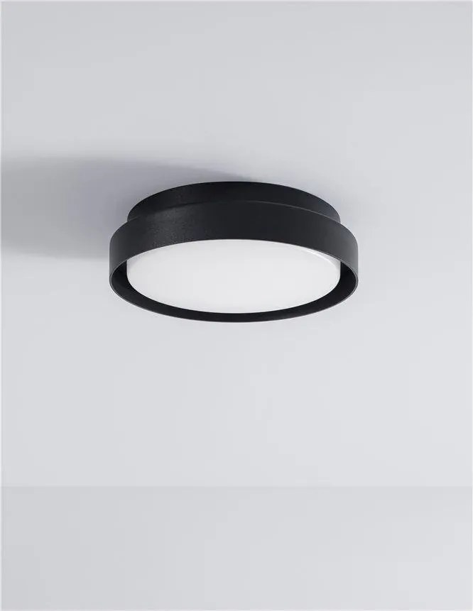 NV 9944603 Venkovní stropní svítidlo OLIVER černý hliník akrylový difuzor LED 20W 3000K 100-240V 92st. IP65 - NOVA LUCE