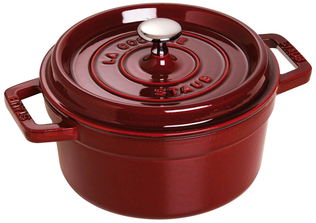 Staub Litinový hrnec s poklicí Cocotte, grenadina, 22 cm / 2,6 l 1102287