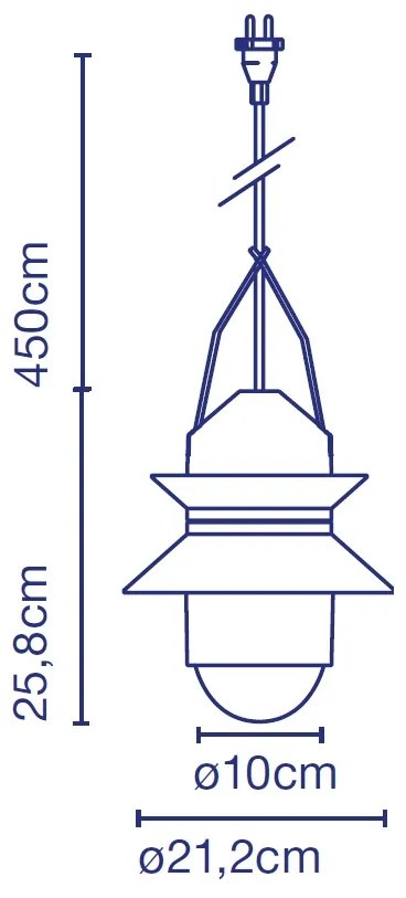 Marset A654-001 Santorini, bílé závěsné svítidlo, 1x8W E27, výška 25,8m, IP67