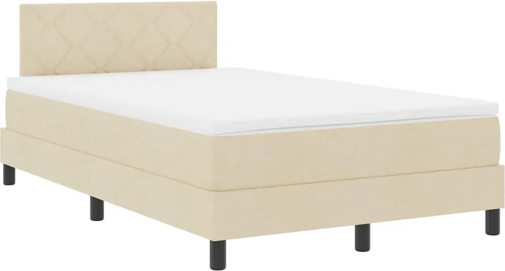 Postel s boxspringem s polštářem Krémová 120 x 190 cm textil 3338753